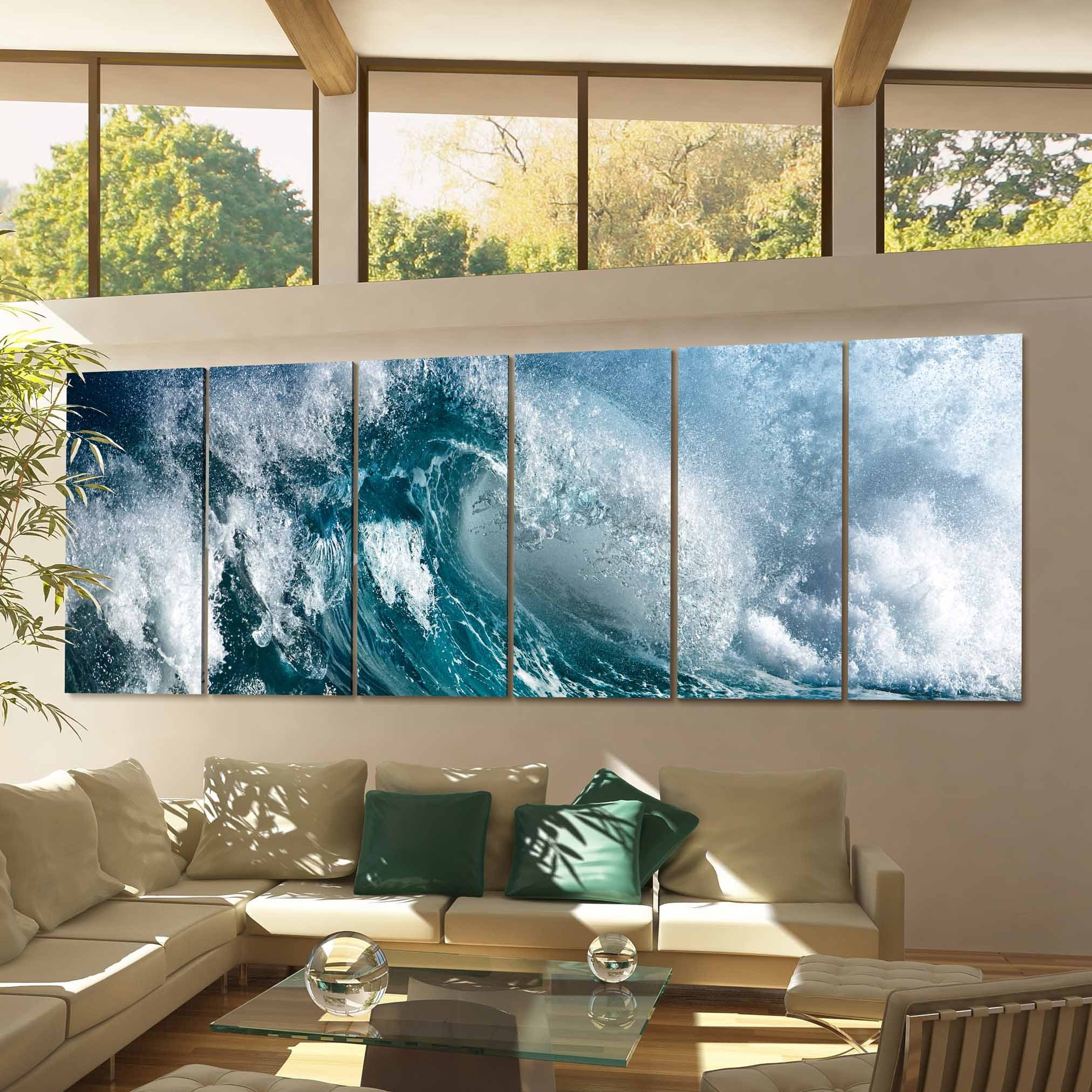 Ocean Wave Canvas Print Ocean Wave Wall Art Canvas Multiple | Etsy