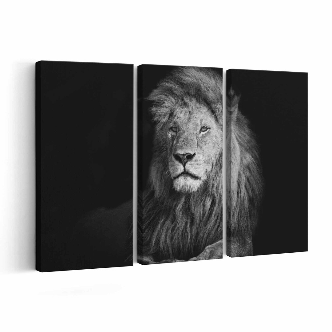 Lion Head Canvas Print || Lion Head Wall Art || Lion Head Poster ...