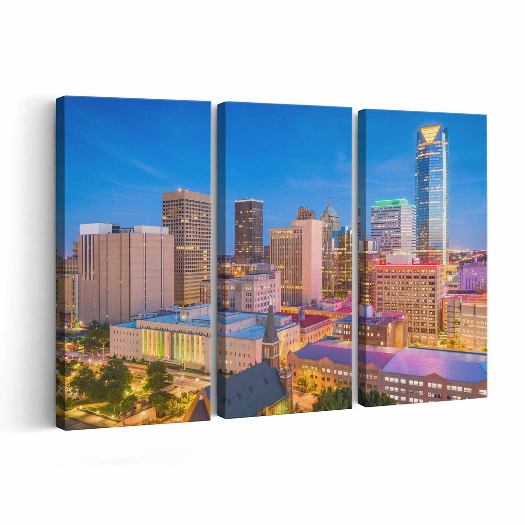 Oklahoma City Skyline Canvas Print || Oklahoma City Skyline Wall Art || Oklahoma City Skyline ...