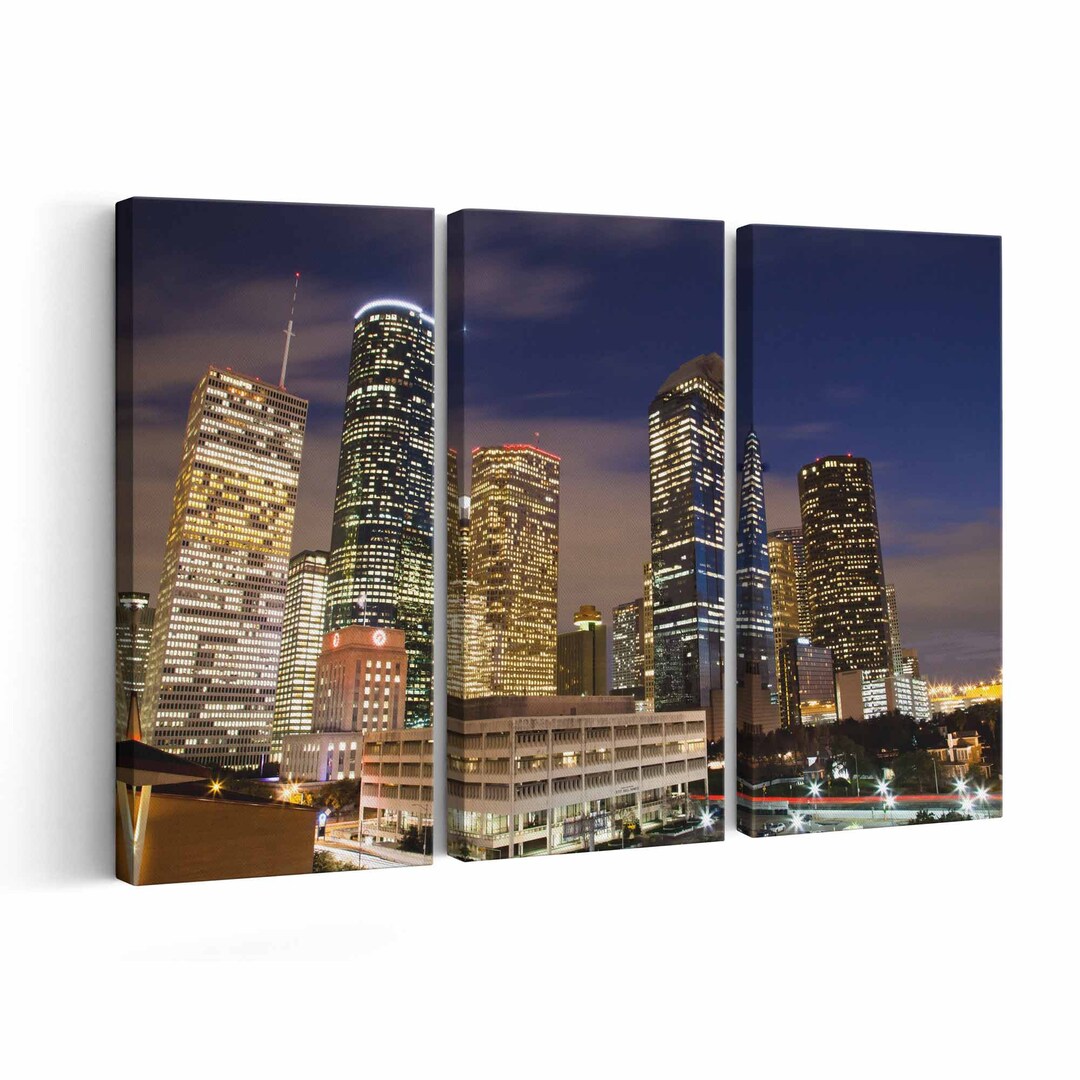 Houston Canvas Print Houston Wall Art Houston Poster Houston Home Decor ...