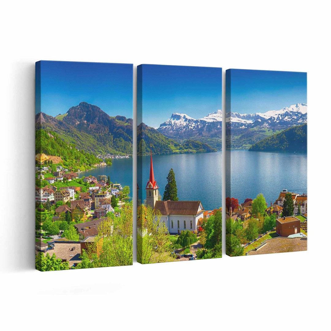 Lake Lucerne Canvas Print || Lake Lucerne Wall Art || Lake Lucerne ...