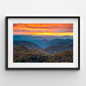Blue Ridge Parkway Mountains Canvas Print || Blue Ridge Parkway ...