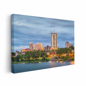 Tulsa Skyline Canvas Print || Tulsa Skyline Wall Art || Tulsa Skyline ...