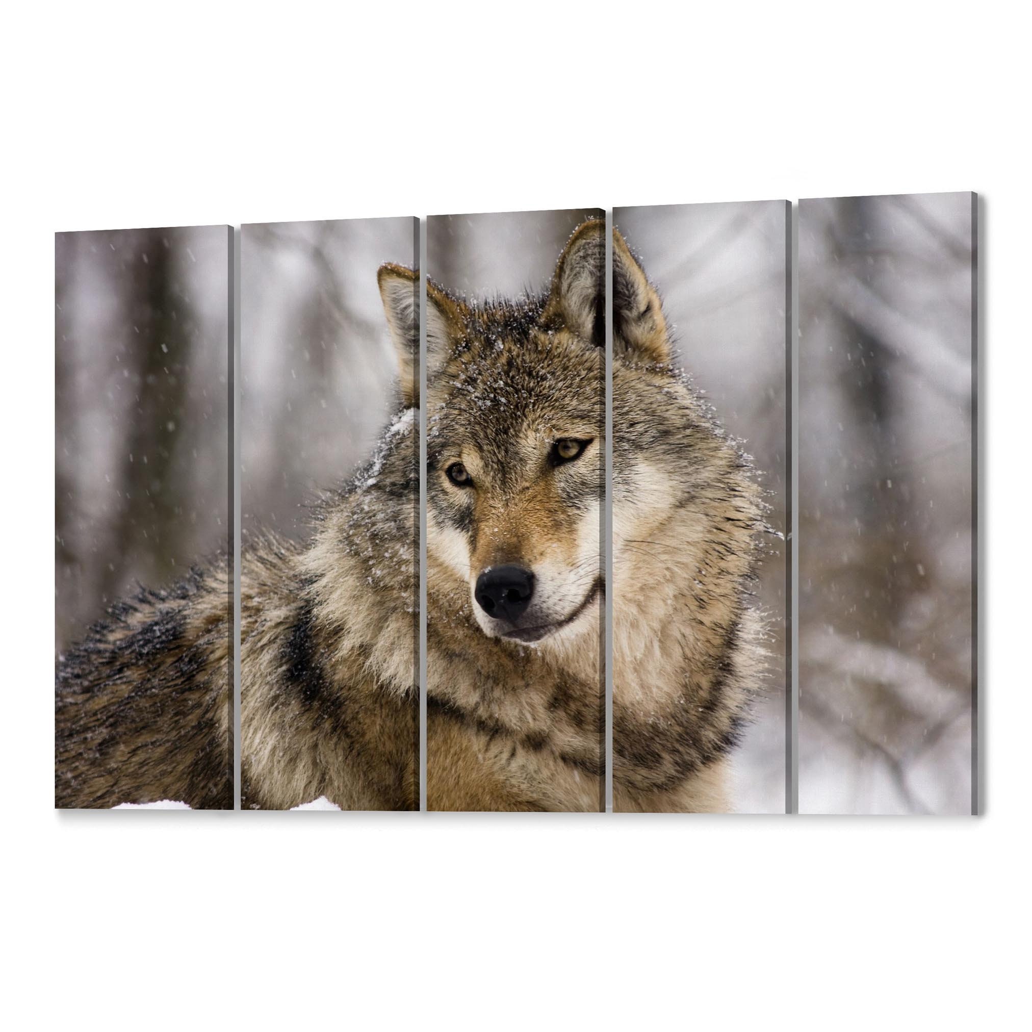 Gray Wolf Canvas Print Gray Wolf Wall Art Canvas Multiple | Etsy