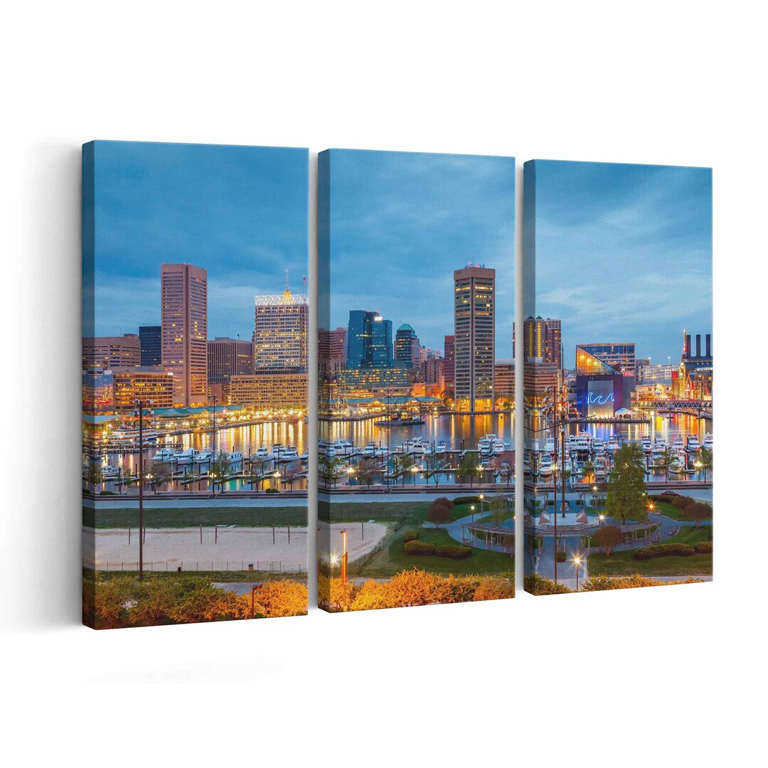 Baltimore Skyline Canvas Print || Baltimore Skyline Wall Art ...
