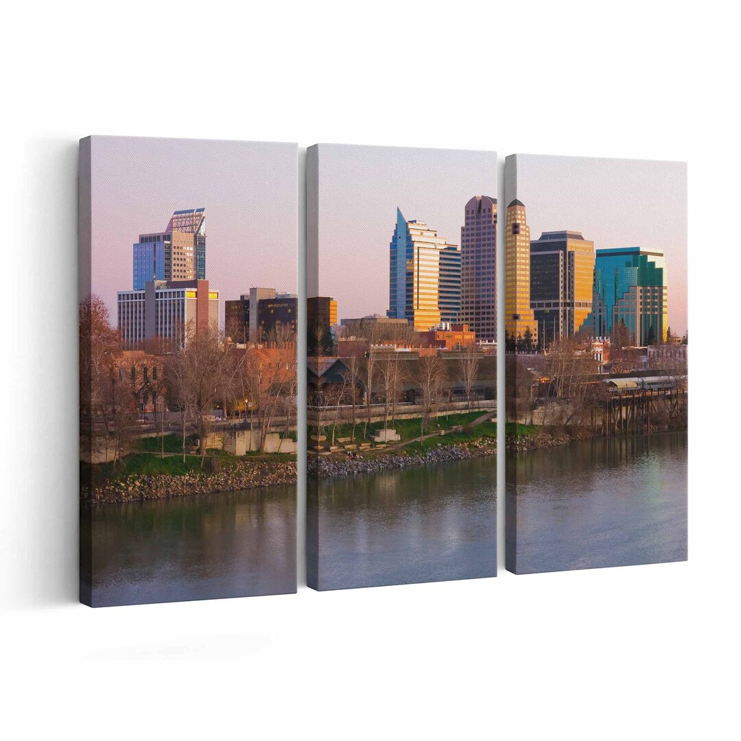 Sacramento Skyline Canvas Print || Sacramento Skyline Wall Art ...
