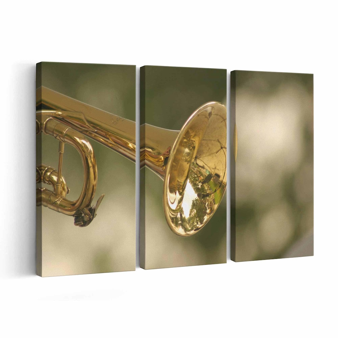 Trumpet Wall Art | Canvas or Poster Print (framed) | Color / Black ...