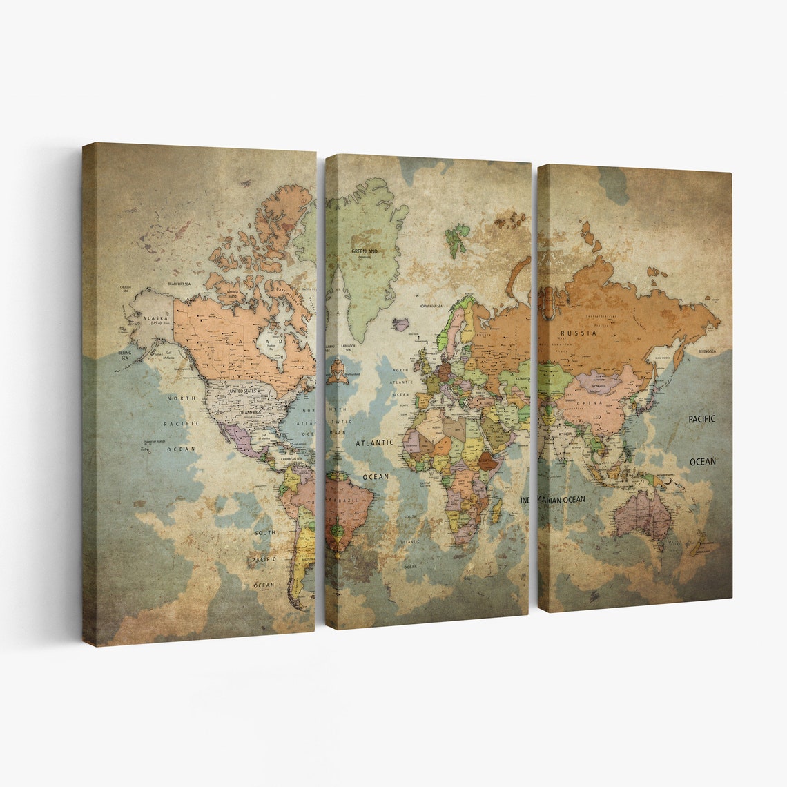Vintage Push Pin World Map Personalized World Map Vintage Push - Etsy