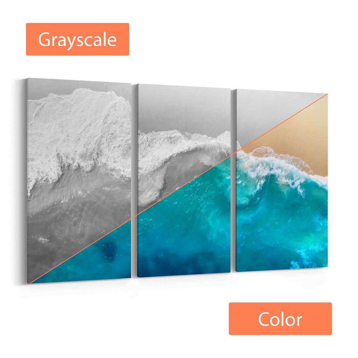 Ocean Top View Canvas Print Ocean Top View Wall Art | Etsy