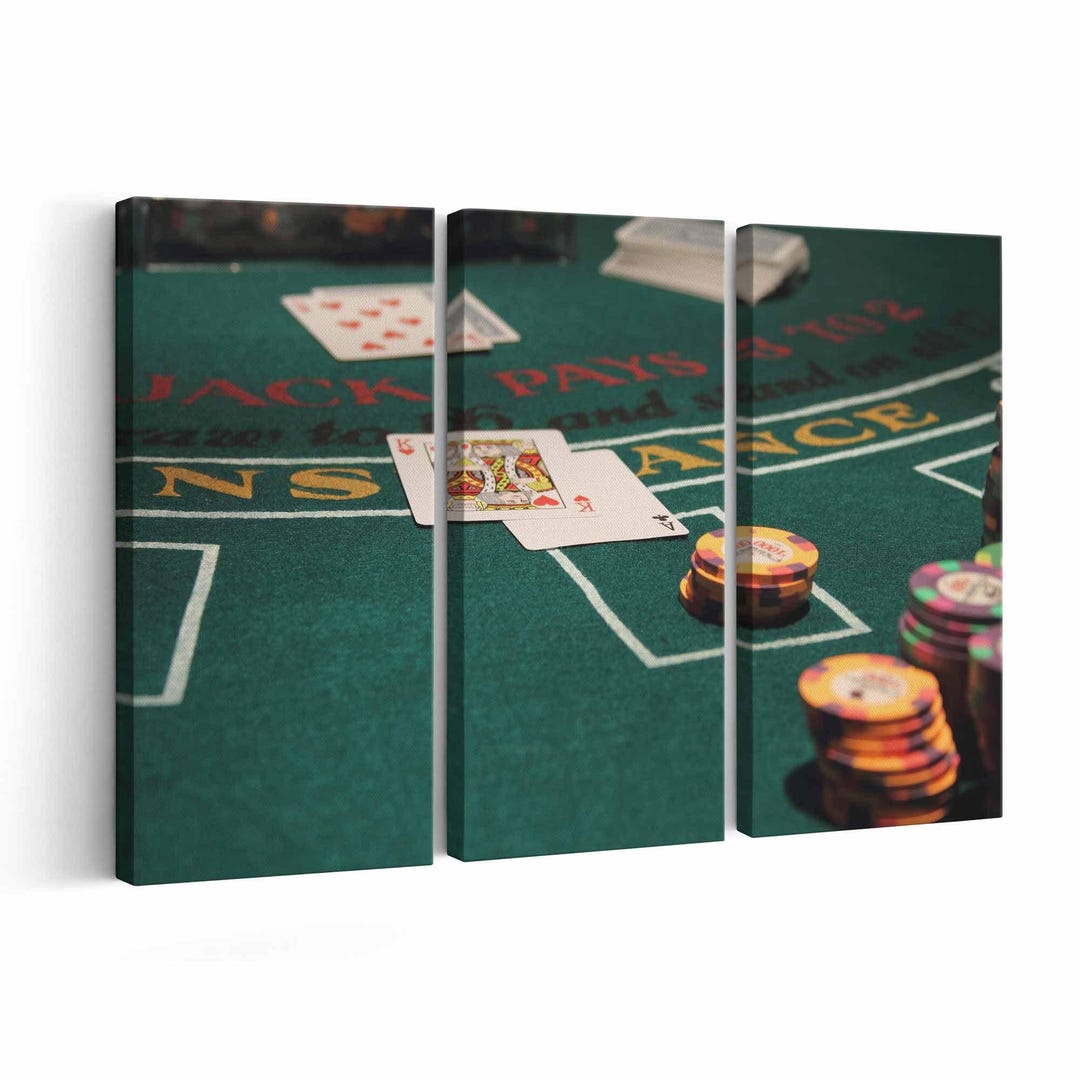 Blackjack Wall Art | Canvas or Poster Print (framed) | Color / Black ...
