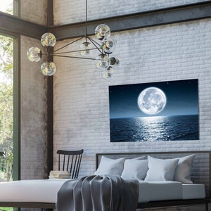 Full Moon Canvas Print Full Moon Wall Art Canvas Multiple | Etsy