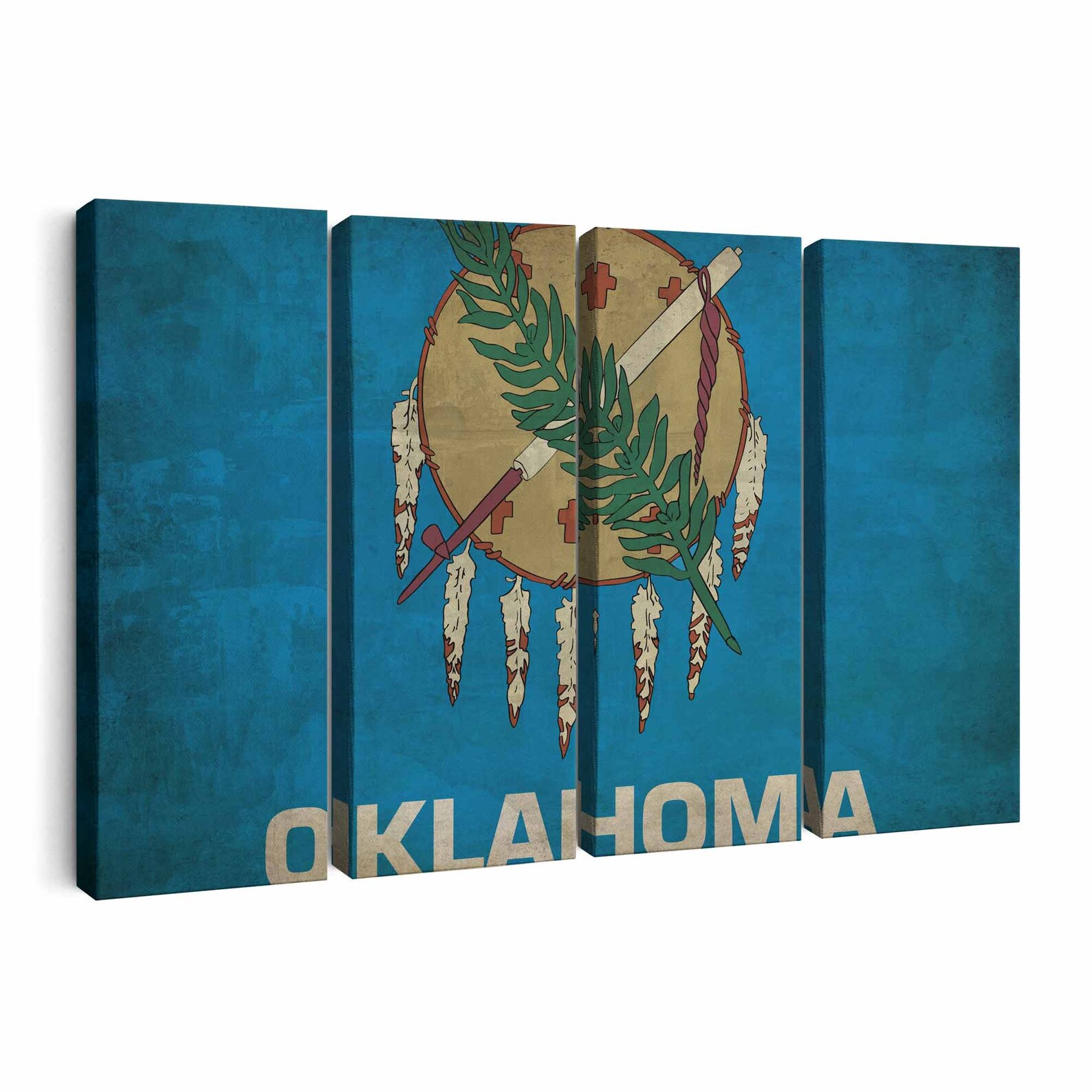 Oklahoma State Flag Canvas Print Oklahoma State Flag Wall Art - Etsy