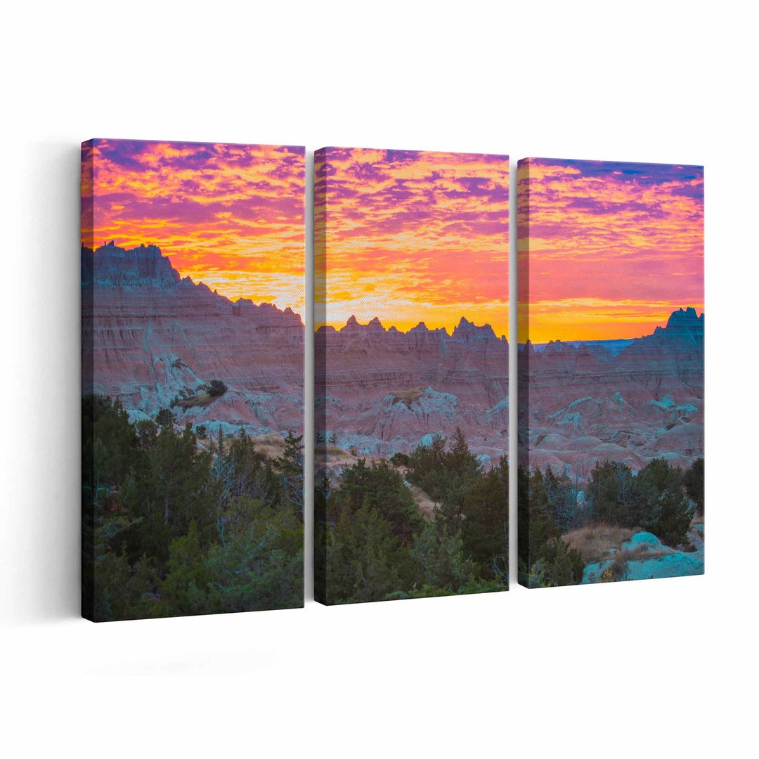 Badlands National Park Canvas Print || Badlands National Park Wall Art ...