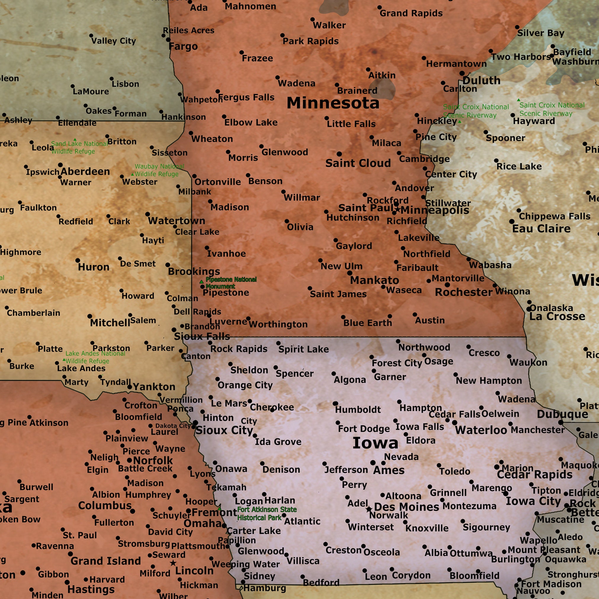 USA Push Pin Travel Map Vintage Personalized USA Map Old | Etsy