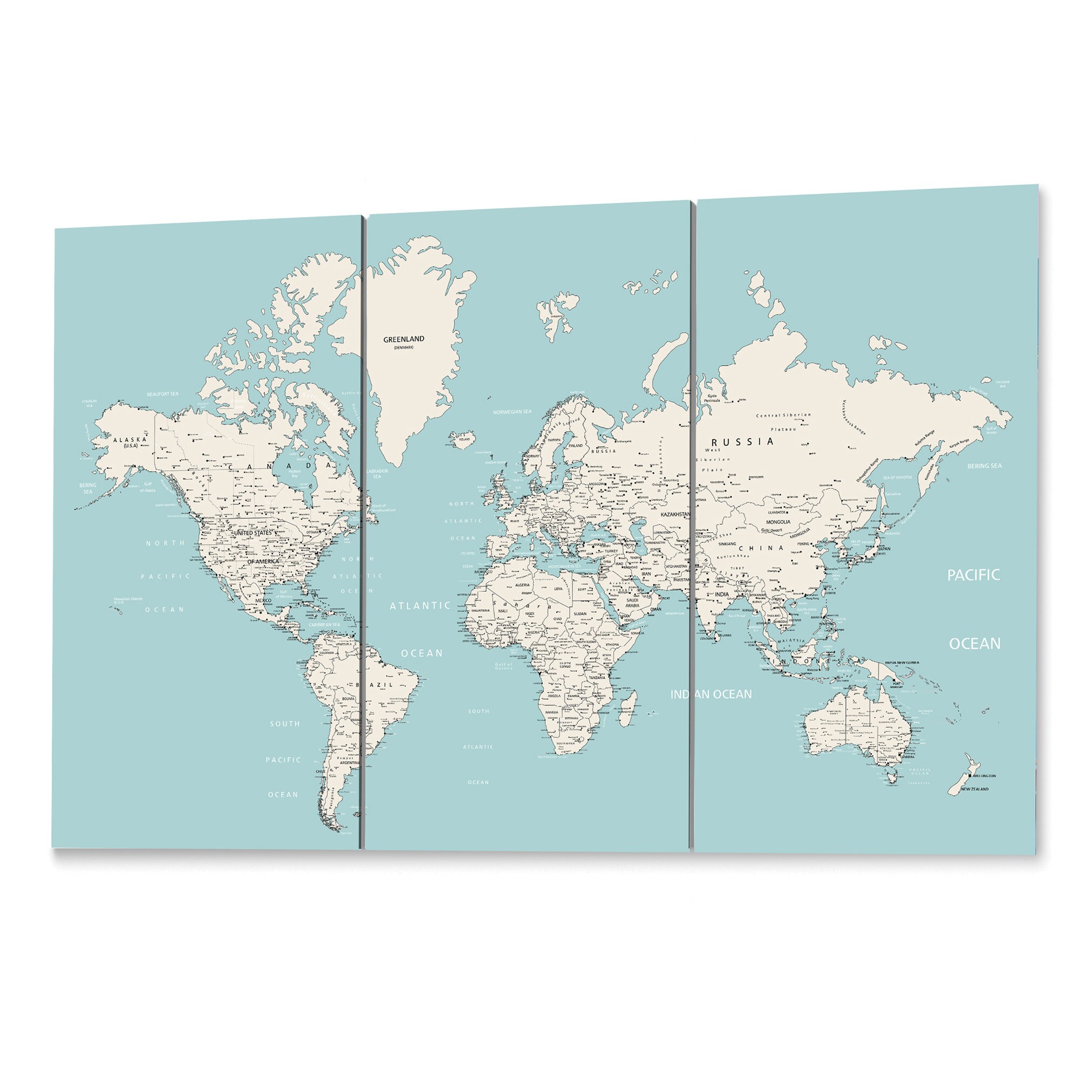 Light Blue Push Pin World Map Personalized World Map Light - Etsy