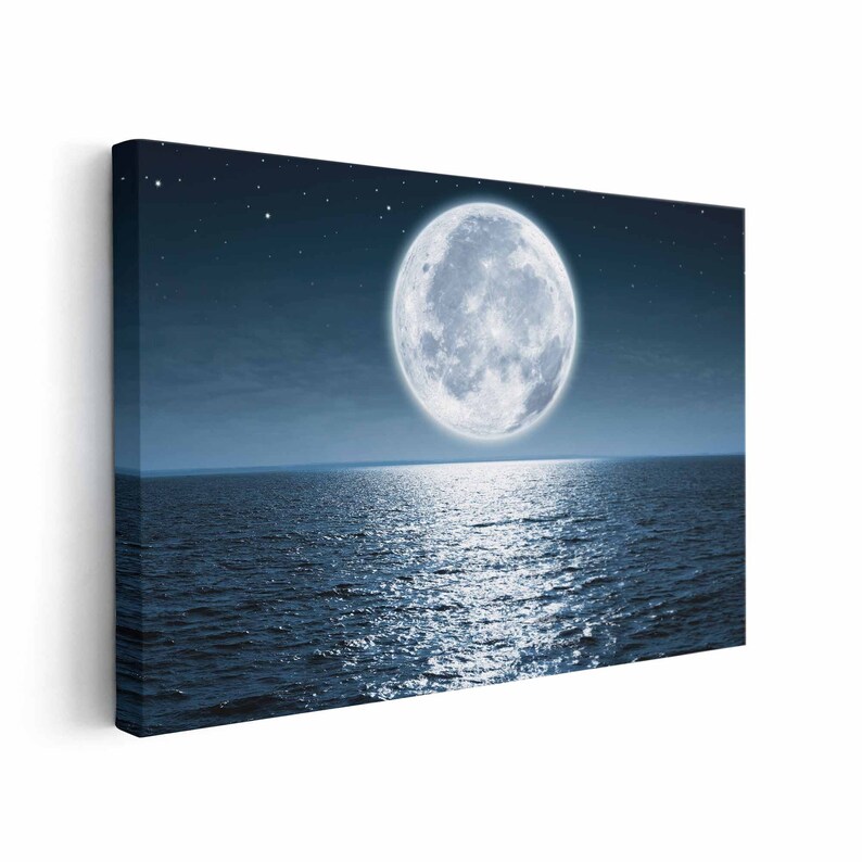 Full Moon Canvas Print Full Moon Wall Art Full Moon - Etsy