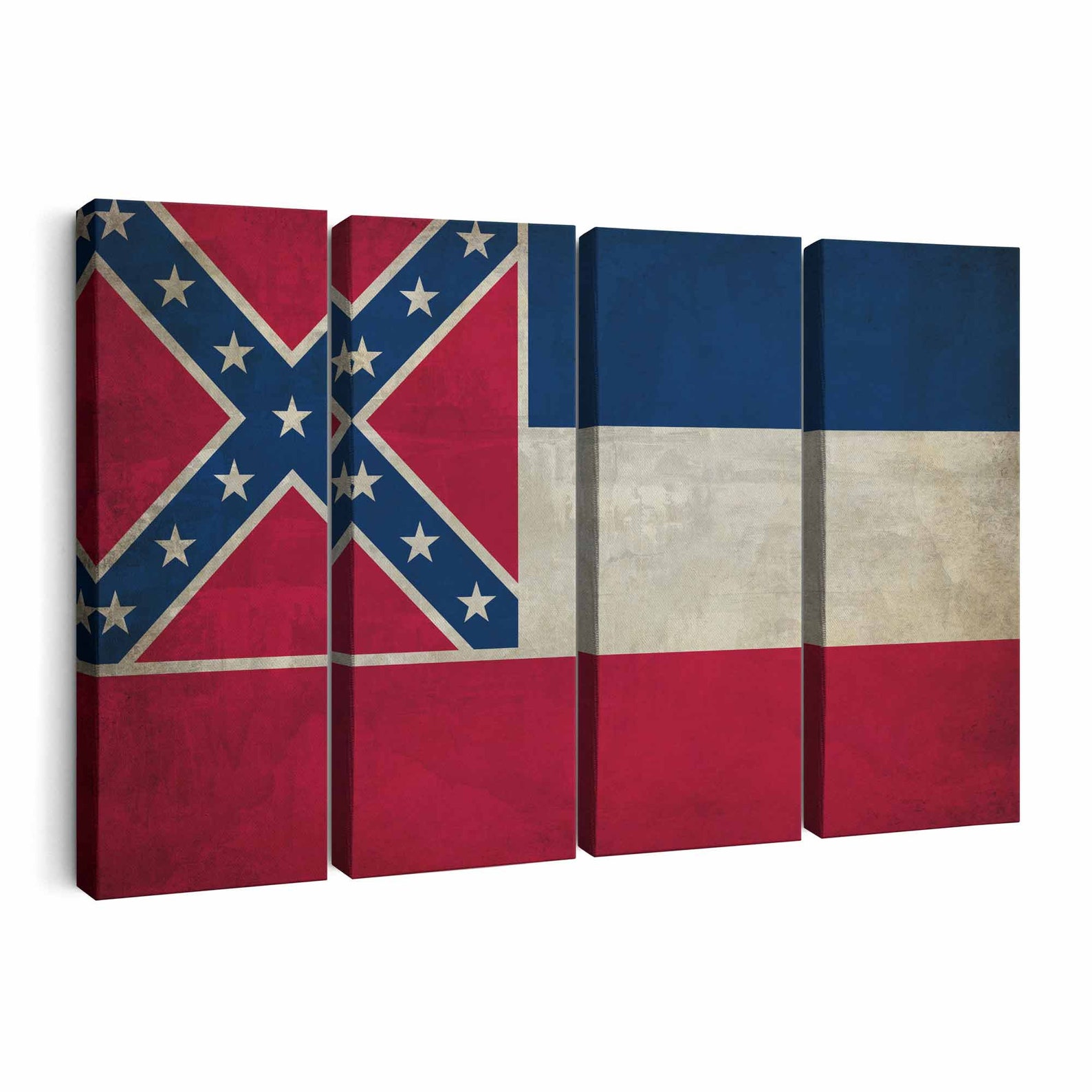 Mississippi State Flag Canvas Print Mississippi State Flag - Etsy