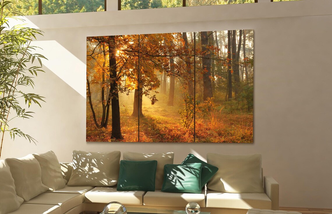 Autumn Forest Canvas Print Autumn Forest Canvas Art Multiple | Etsy