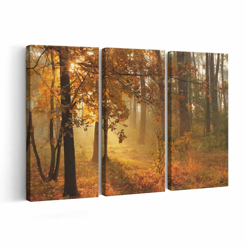 Autumn Forest Canvas Print Autumn Forest Wall Art Autumn - Etsy