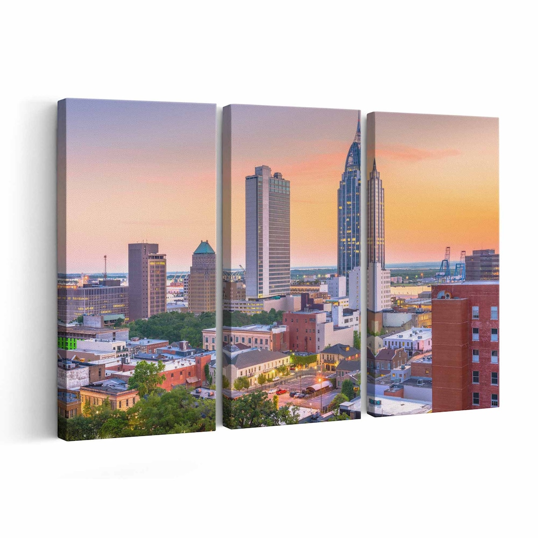 Mobile Skyline Canvas Print || Mobile Skyline Wall Art || Mobile ...