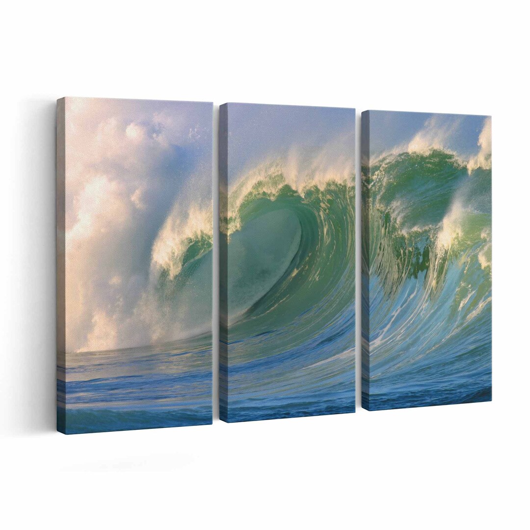 Ocean Wave Canvas Print || Ocean Wave Wall Art || Ocean Wave Poster ...