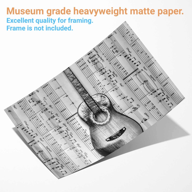 Guitar Canvas Print Guitar Wall Art Guitar Poster - Etsy