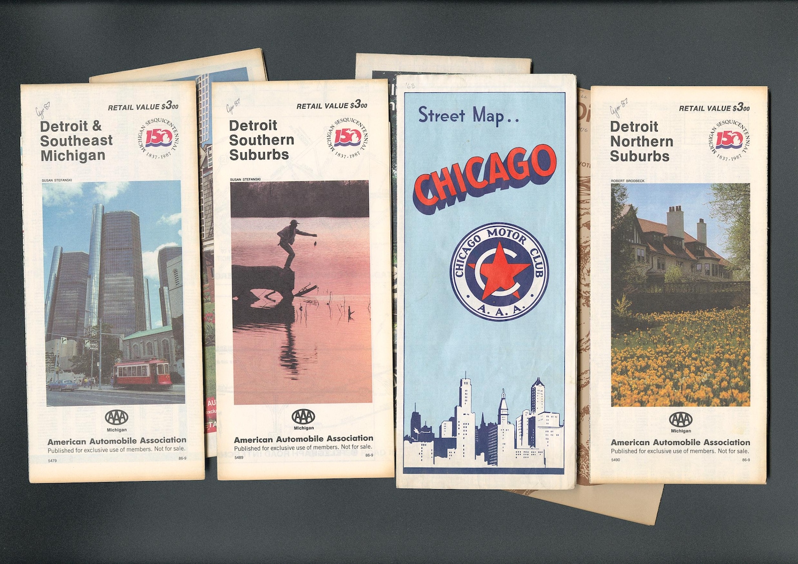 Vintage Detroit & Chicago Maps: Historical Cartography Collection - Etsy