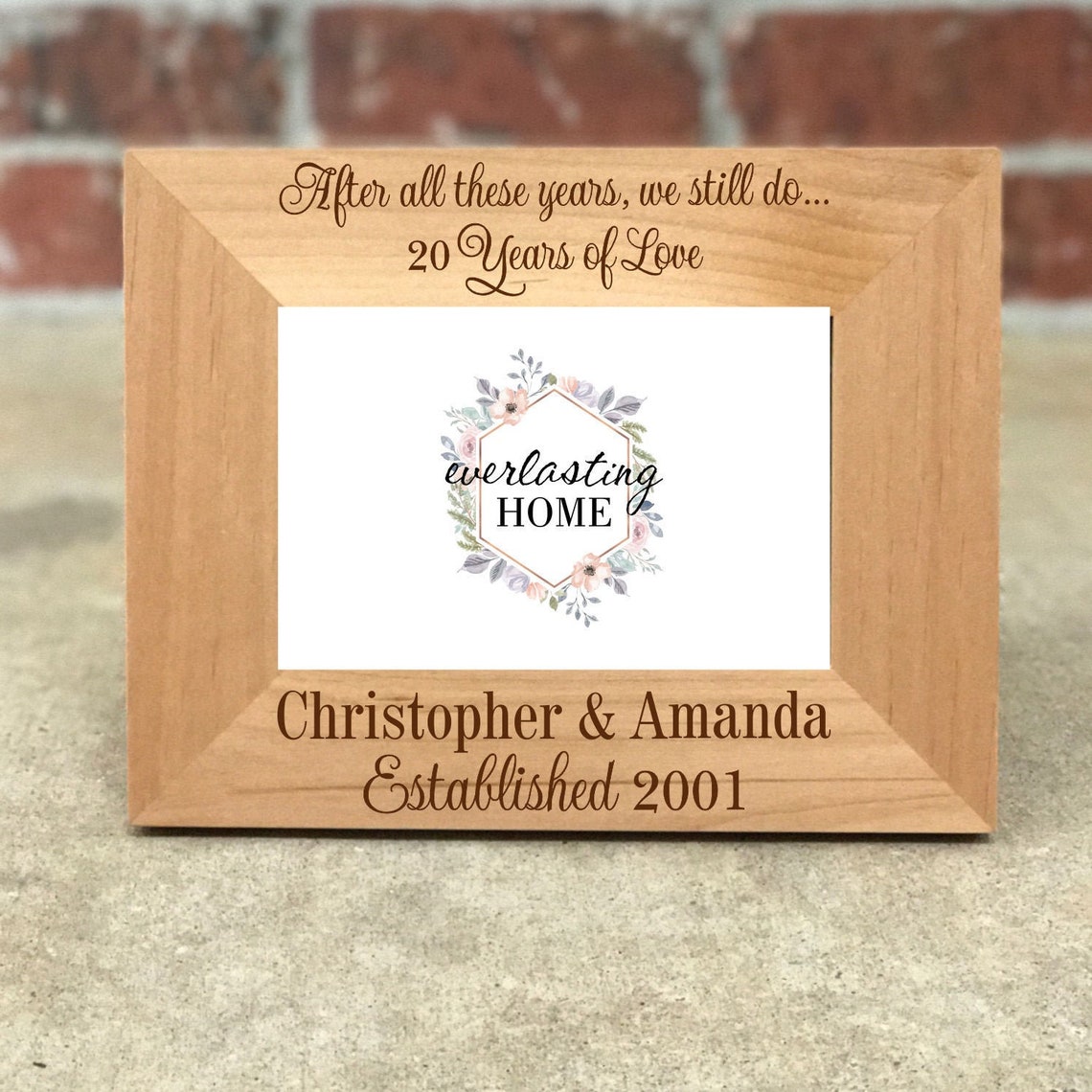 Personalized 20th Anniversary Picture Frame 20th Anniversary | Etsy