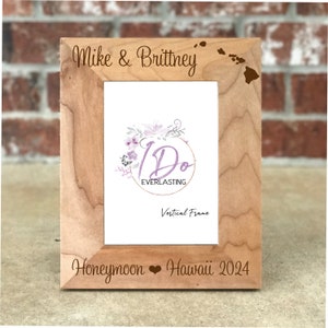 Personalized Hawaii Honeymoon Picture Frame, Custom Wedding Gift ...