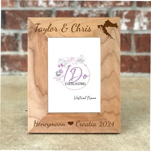 Personalized Croatia Honeymoon Picture Frame, Wedding Keepsake Gift ...