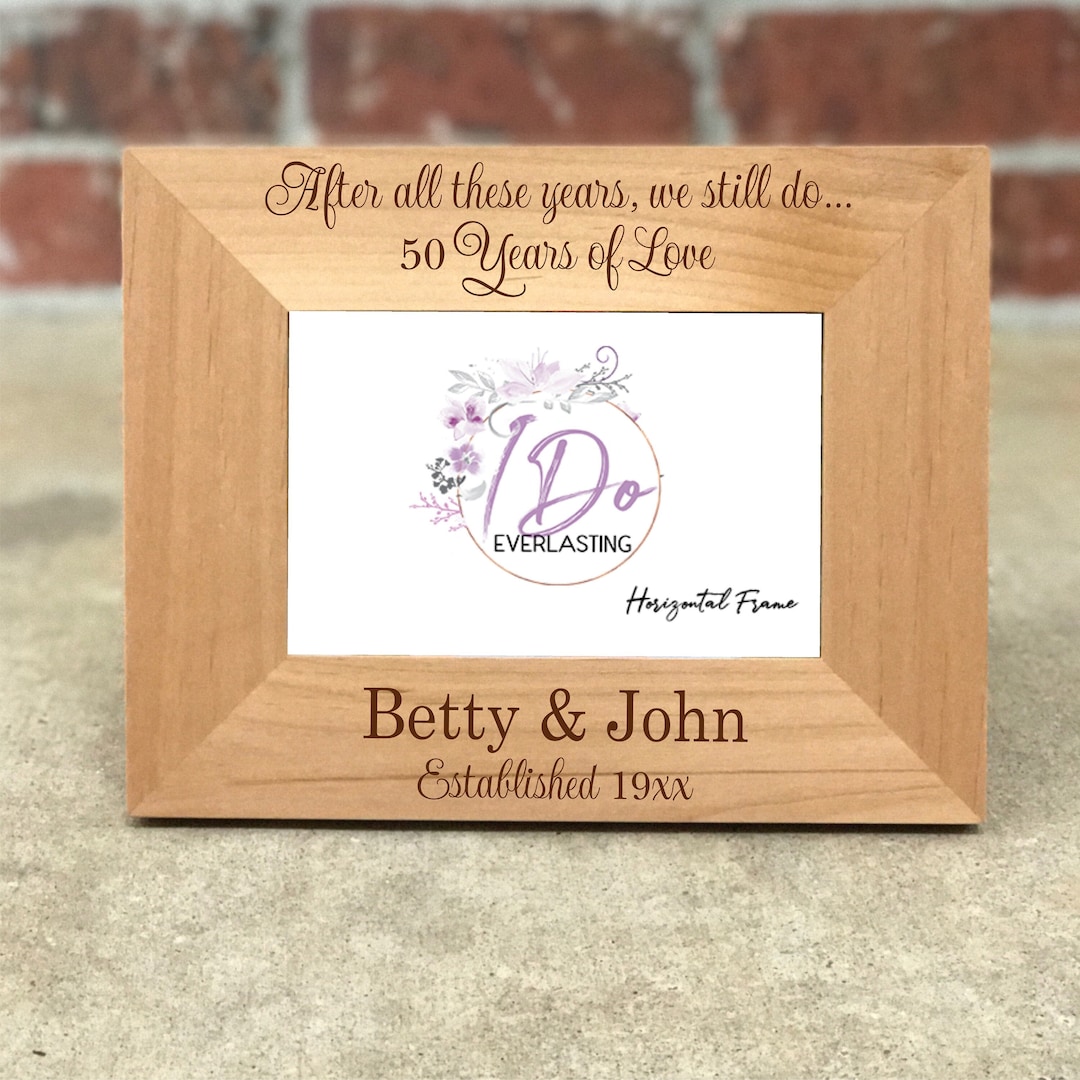 Personalized 50th Anniversary Picture Frame, 50th Anniversary, Custom ...