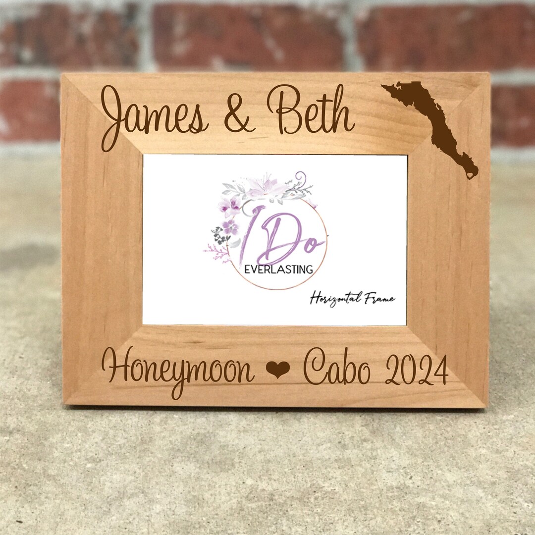Personalized Cabo Honeymoon Picture Frame, Custom Wedding Gift, Wedding ...