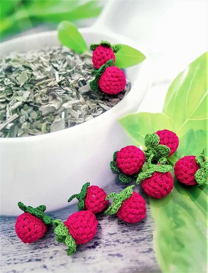 Crochet Raspberry 1 Pc Crochet Play Food Pretend Food - Etsy