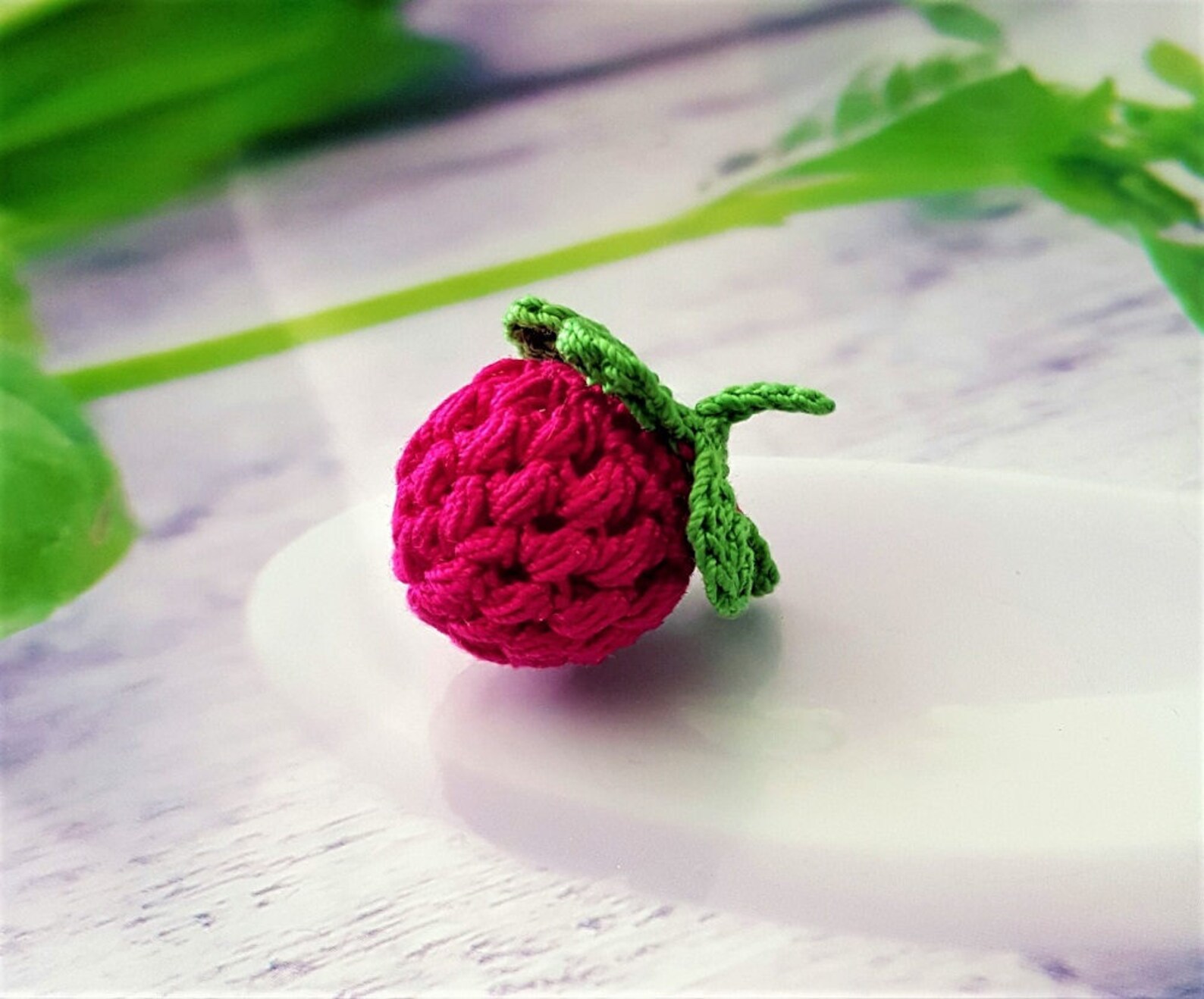 Crochet Raspberry 1 Pc Crochet Play Food Pretend Food - Etsy