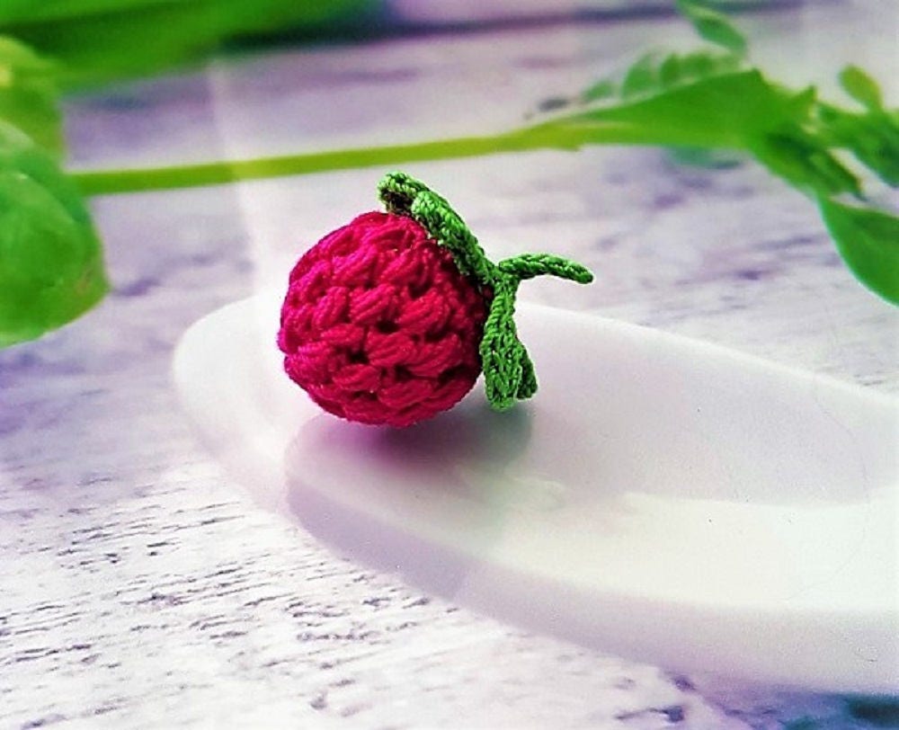 Crochet Raspberry 1 Pc Crochet Play Food Pretend Food - Etsy