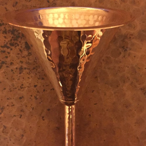Handcrafted Pure Hammered Copper Funnel - Etsy