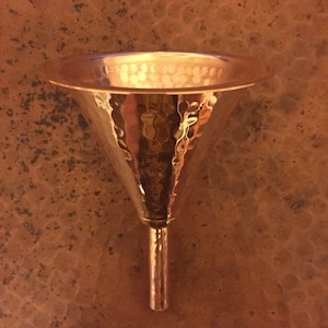 Handcrafted Pure Hammered Copper Funnel - Small Flask Size - Etsy