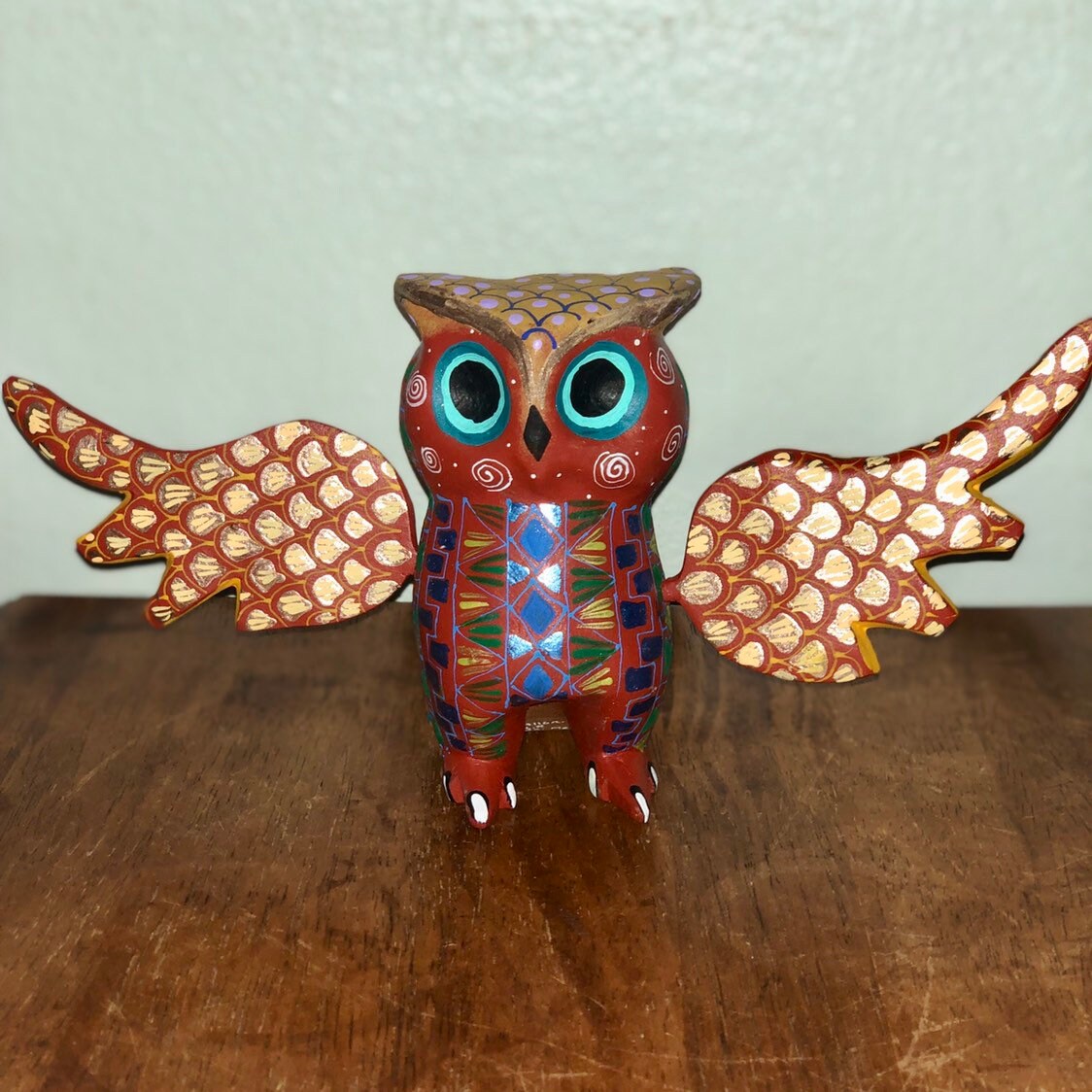Alebrije Owl Handcrafted Wood Carving by Zeny Fuentes & Reyna Piña from ...