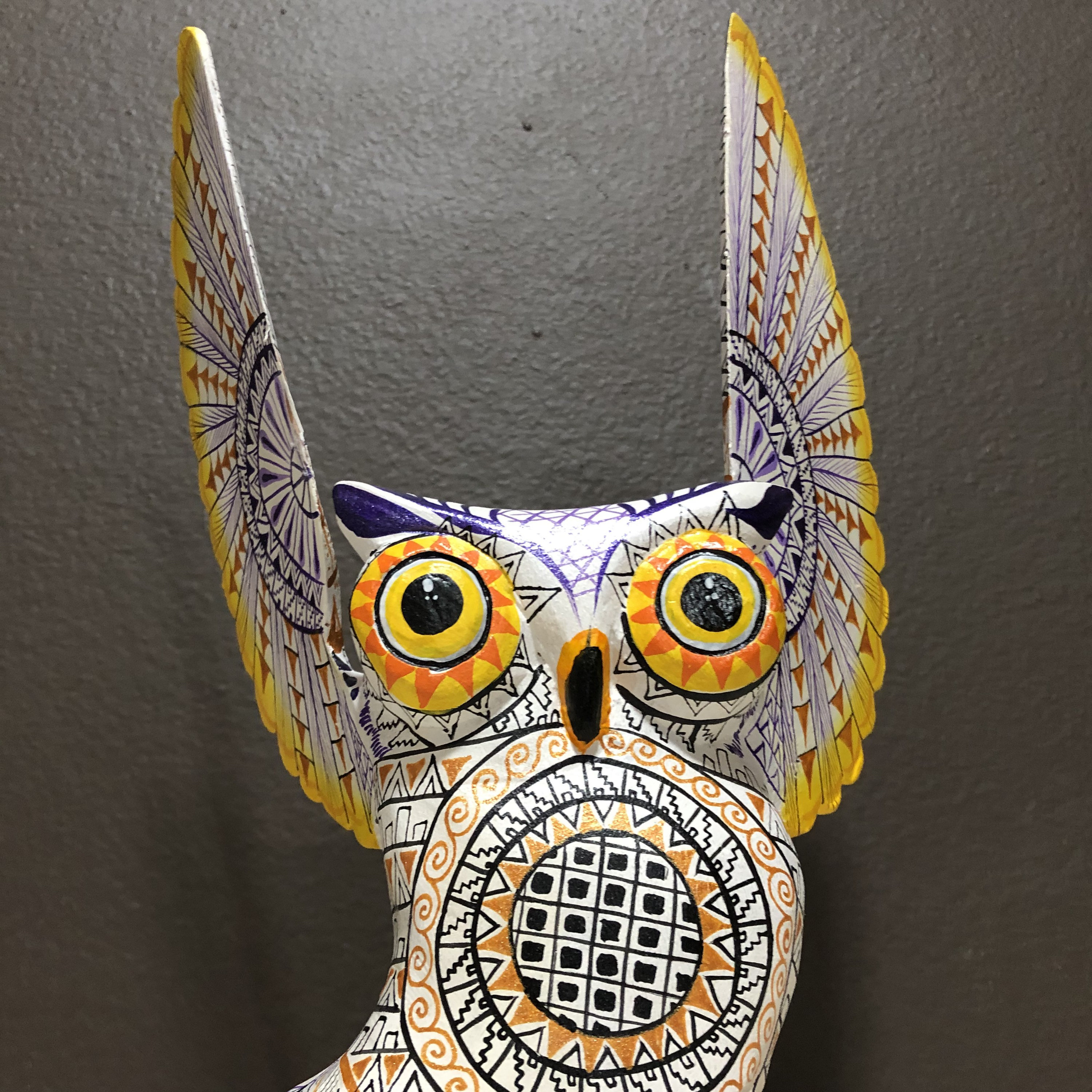 Alebrije Owl Wood Carving by Roberto and Esperanza Martinez from Oaxaca ...