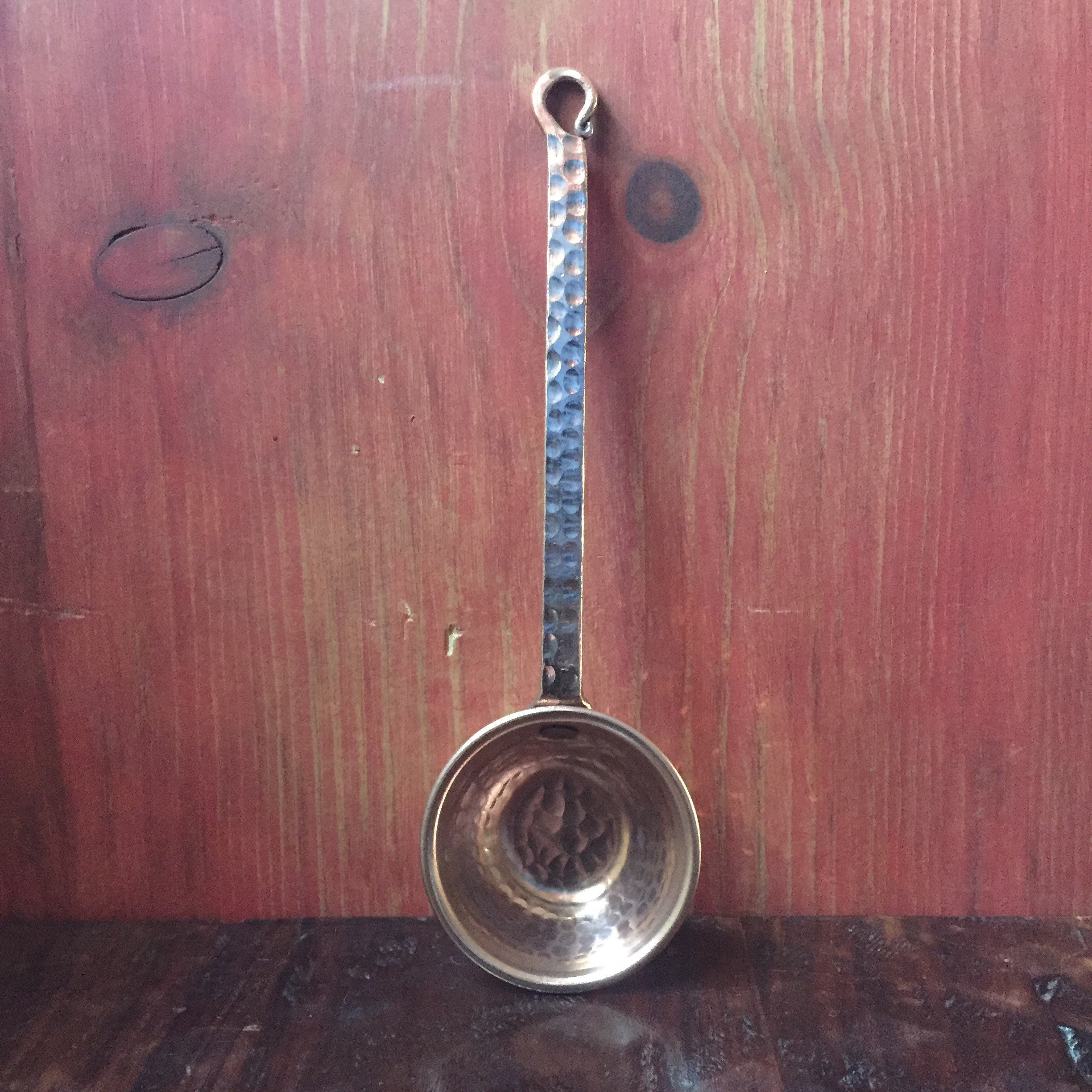 Hammered copper 1oz coffee scoop measuring spoon (2 tablespoons)