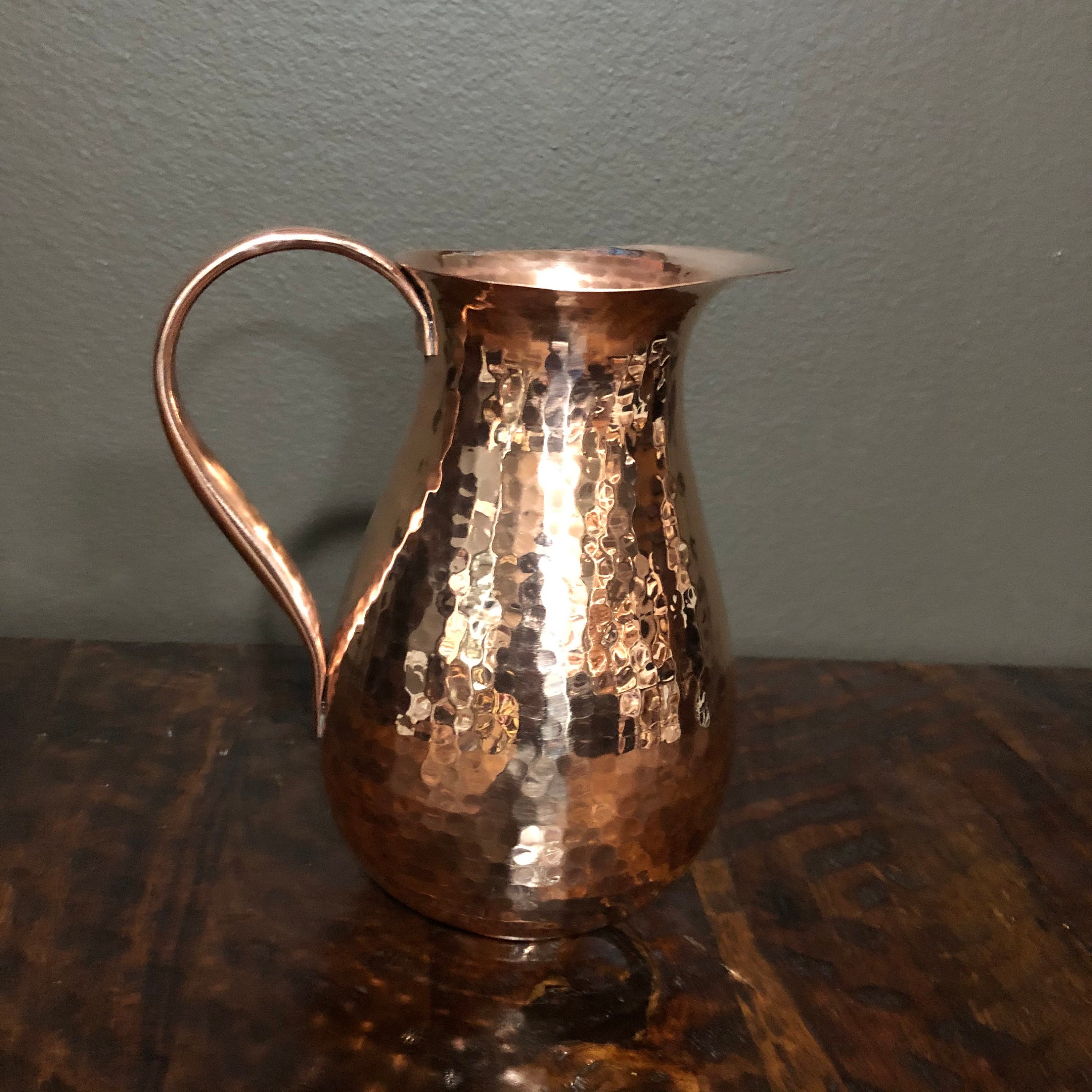 Pure Hammered Copper Pitcher - 2 Liters, 100% pure copper Pure Hammered Copper Pitcher - 2 Liters, 100% pure copper
