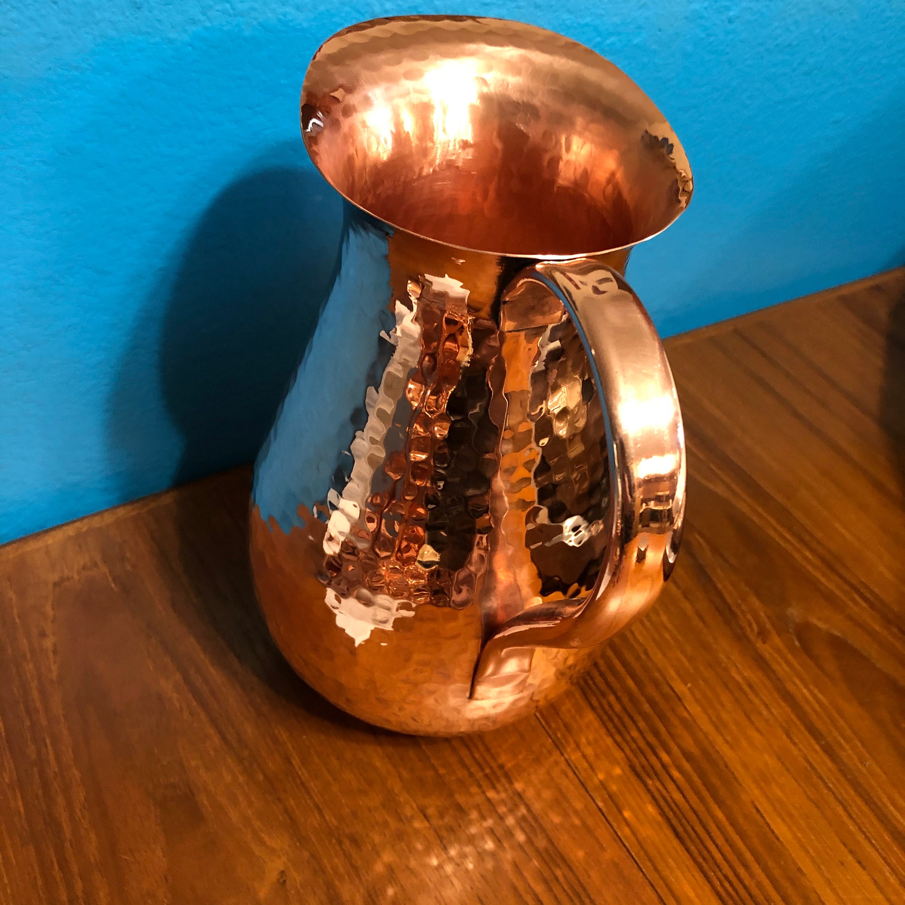 Pure Hammered Copper Pitcher - 2 Liters, 100% pure copper Pure Hammered Copper Pitcher - 2 Liters, 100% pure copper