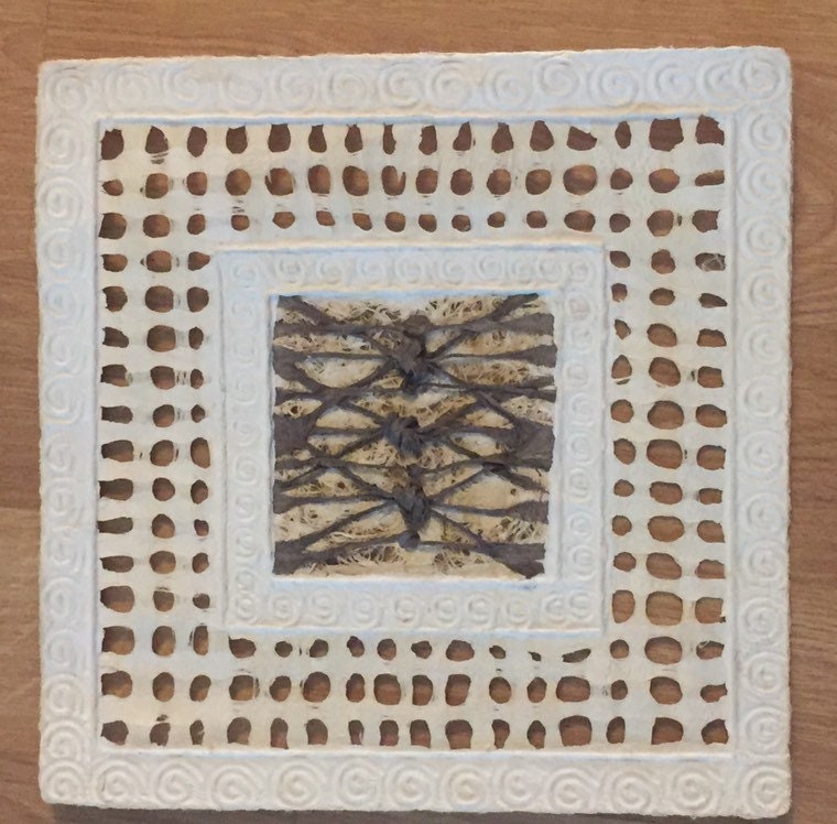 Amate Bark Paper Wall Art (11 3/4x11 3/4)
