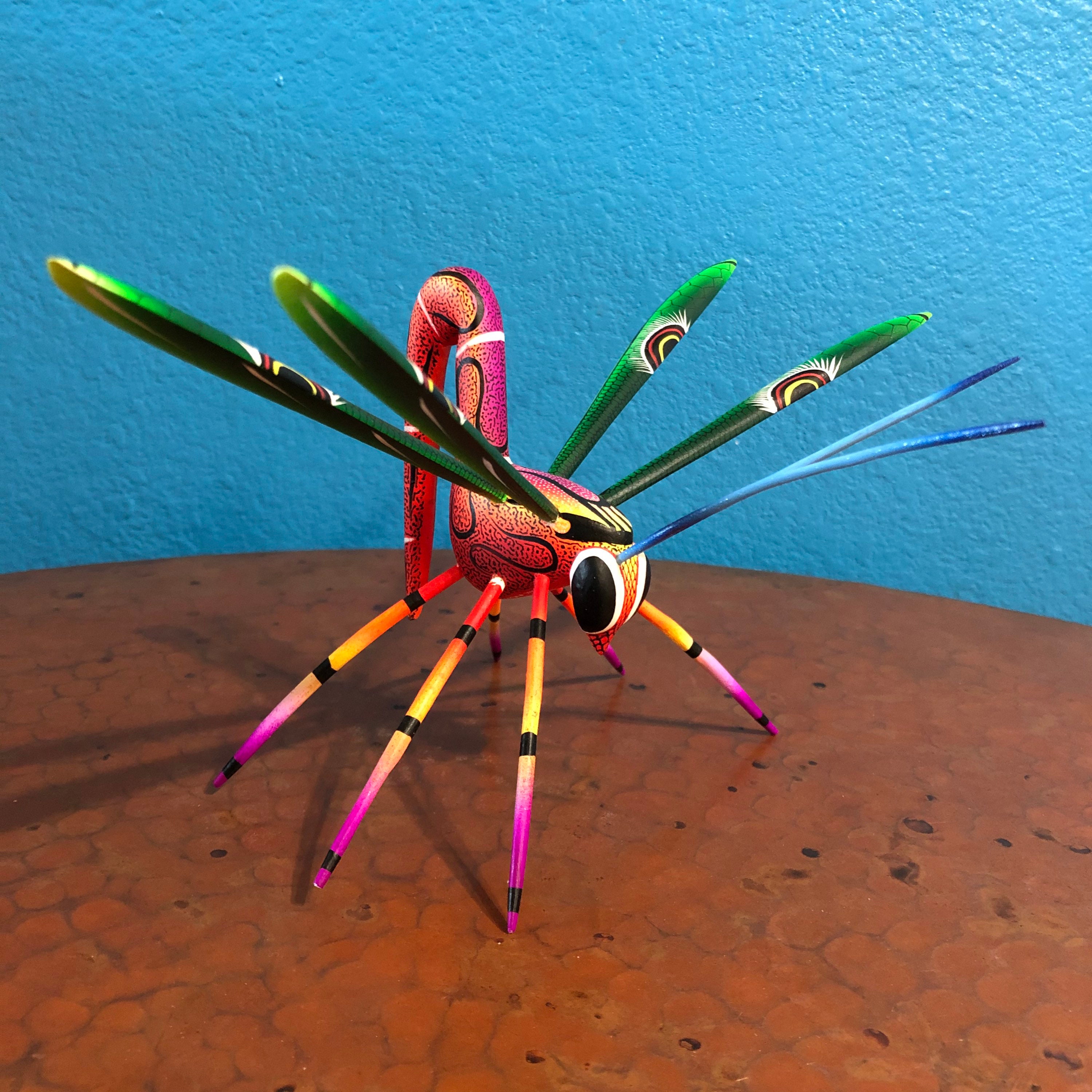 Alebrije Dragonfly Handcrafted Wood Carving by Zeny Fuentes & Reyna ...
