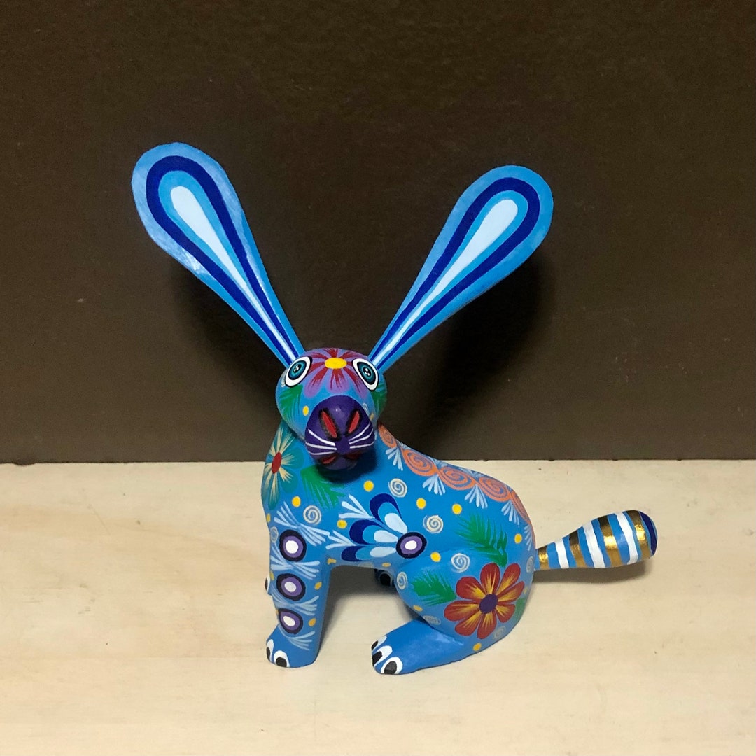 Alebrije Rabbit Handcrafted Wood Carving by Zeny Fuentes & Reyna Piña ...