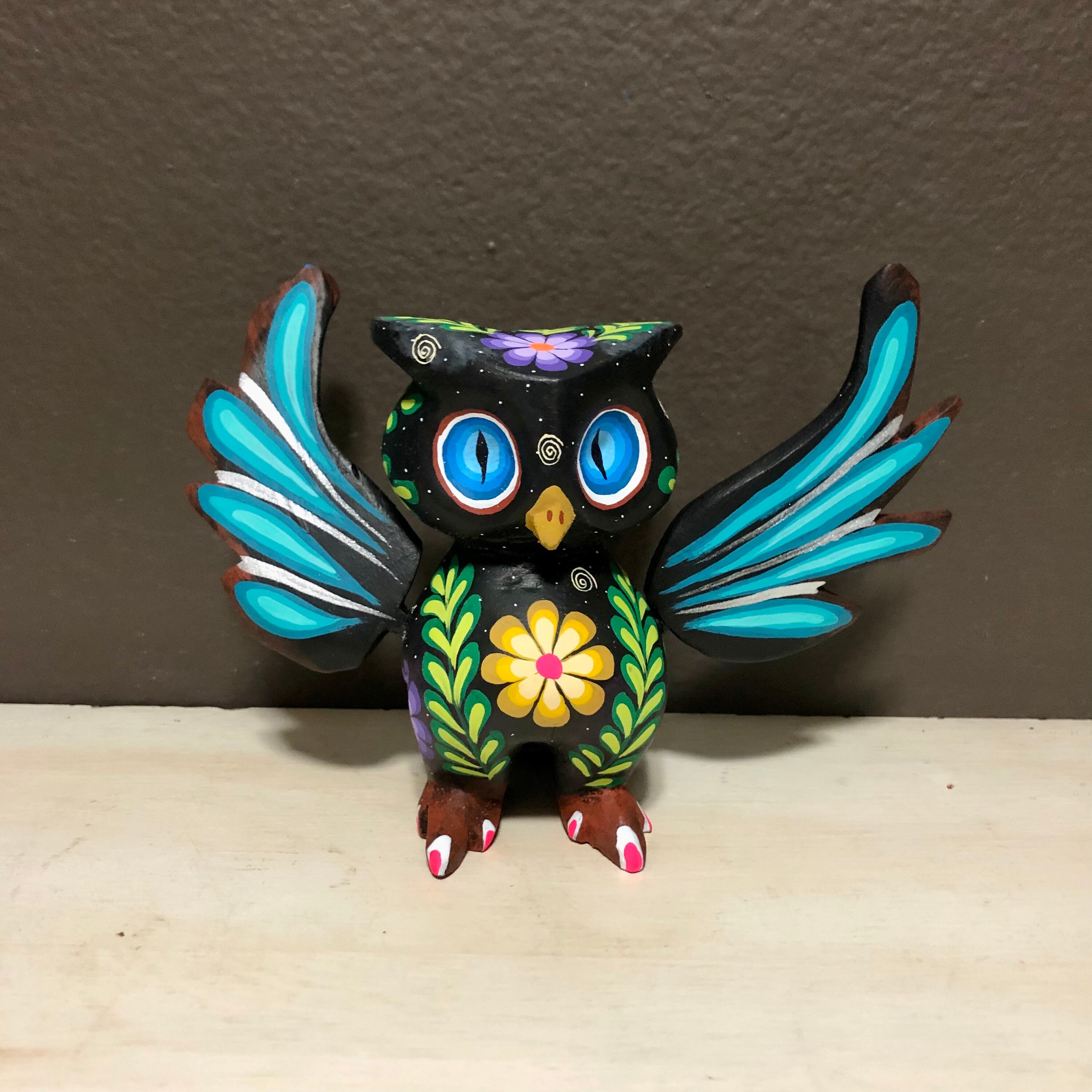 Alebrije Owl Handcrafted Wood Carving by Zeny Fuentes & Reyna Piña from ...