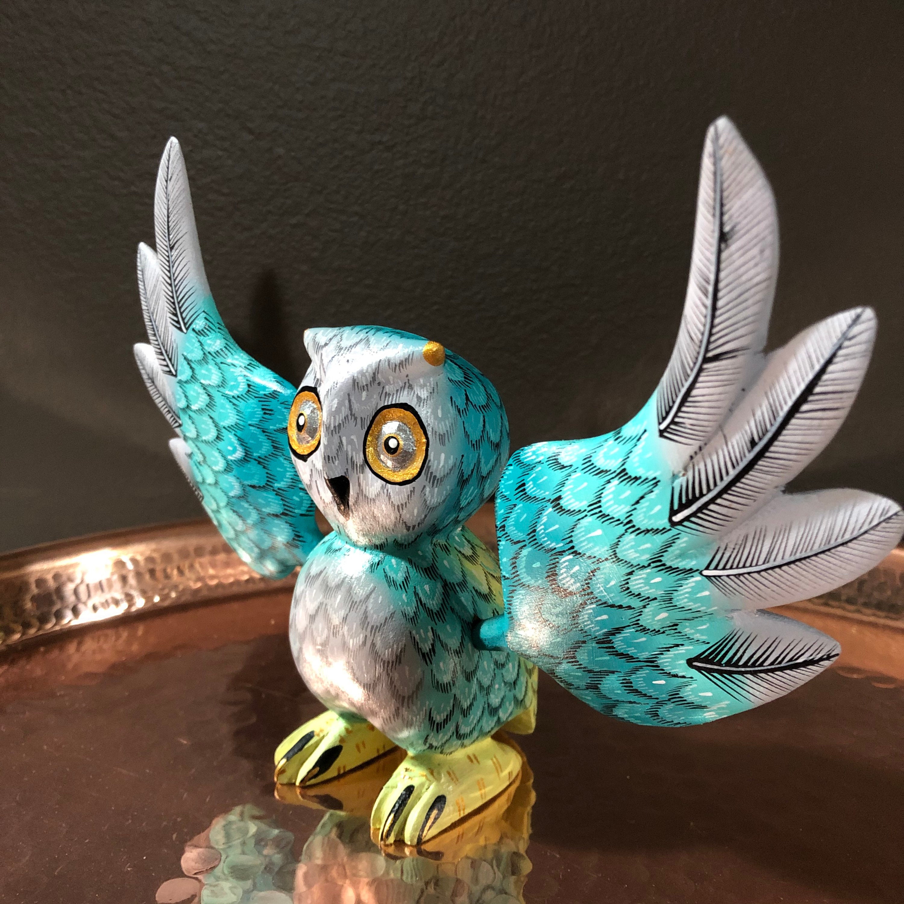 Alebrije Owl Wood Carving by Roberto and Esperanza Martinez from Oaxaca ...