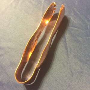 Hammered Copper Serrated Ice Tongs - Etsy