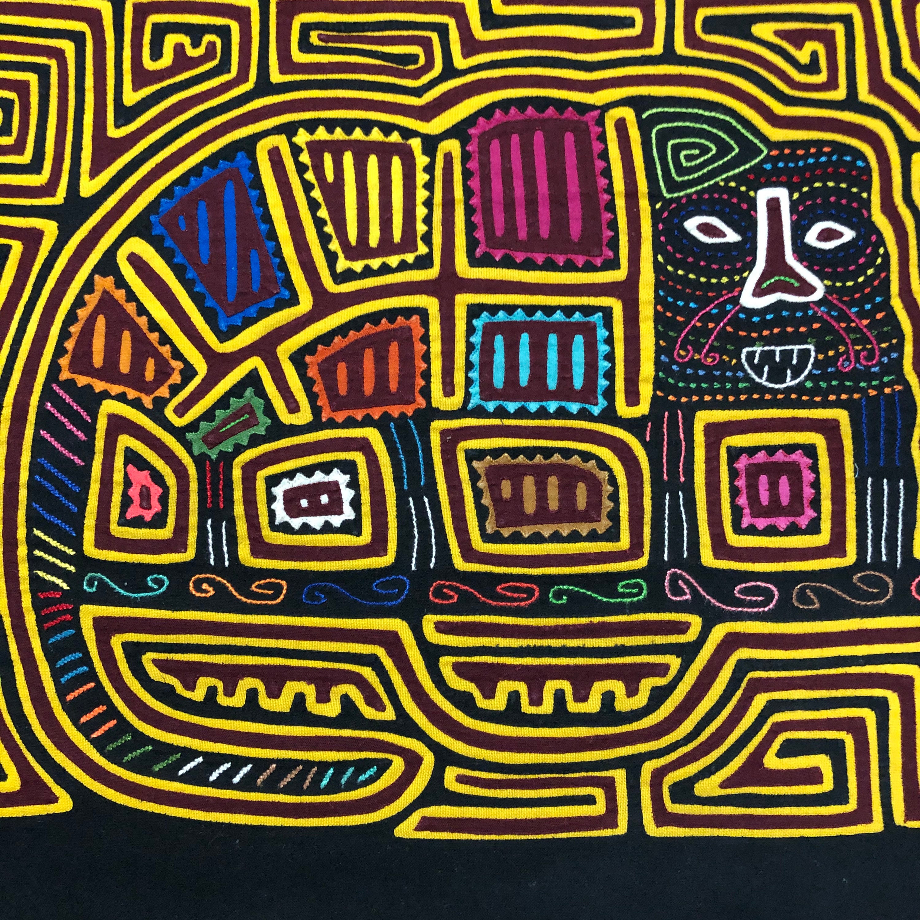 Hand Stitched Kuna Mola Art (approx. 17.5” x 13”)