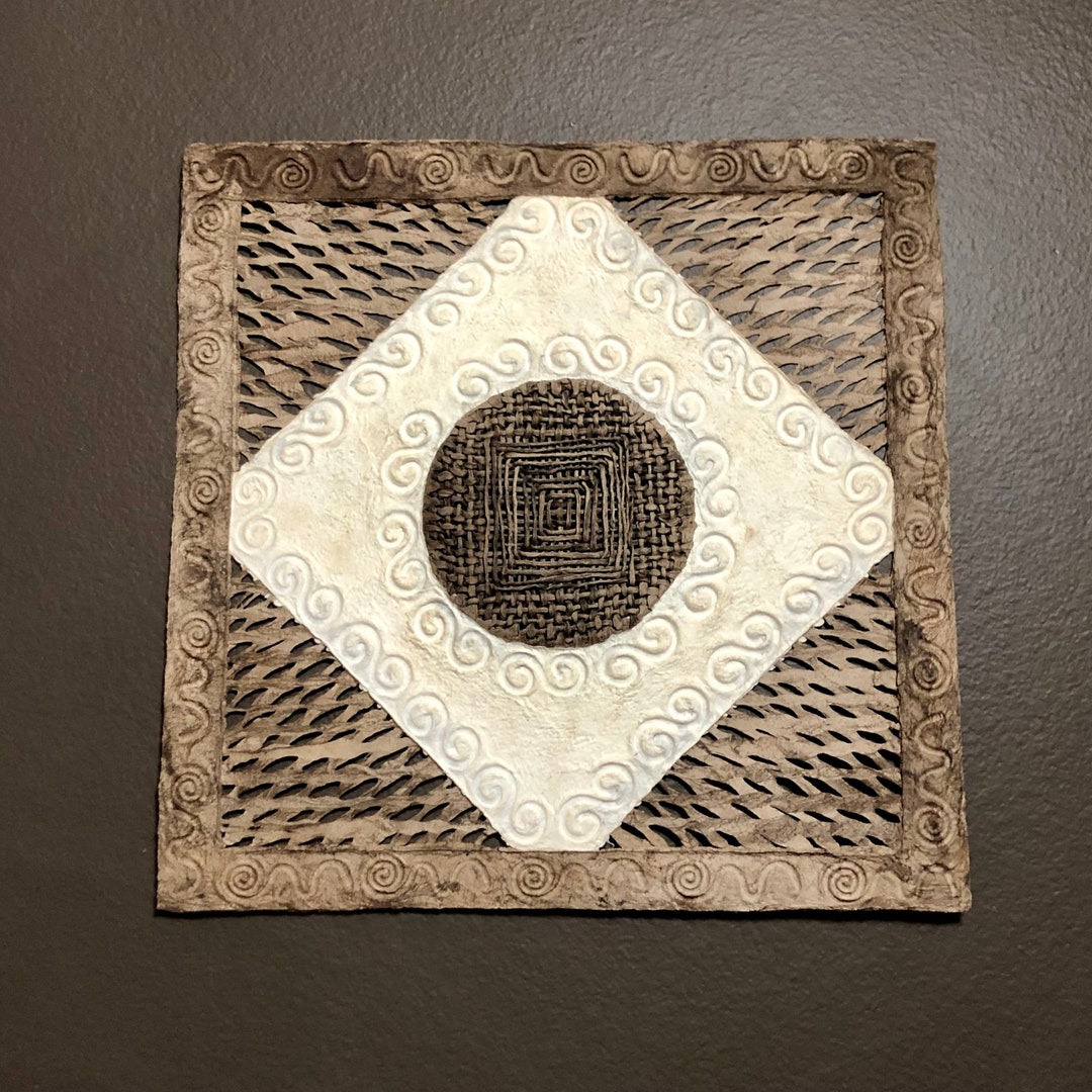 Handmade Amate Bark Paper Wall Art: Natural Tone Braided Decor - Etsy
